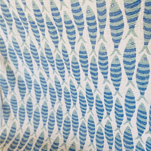 Anthropologie | Bath | Jacquard Loom Weave Fish Textile Muslin Soft ...